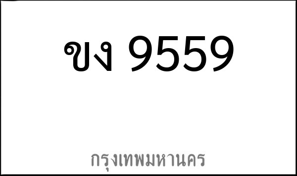 ทะเบียนรถยนต์ ขง 9559